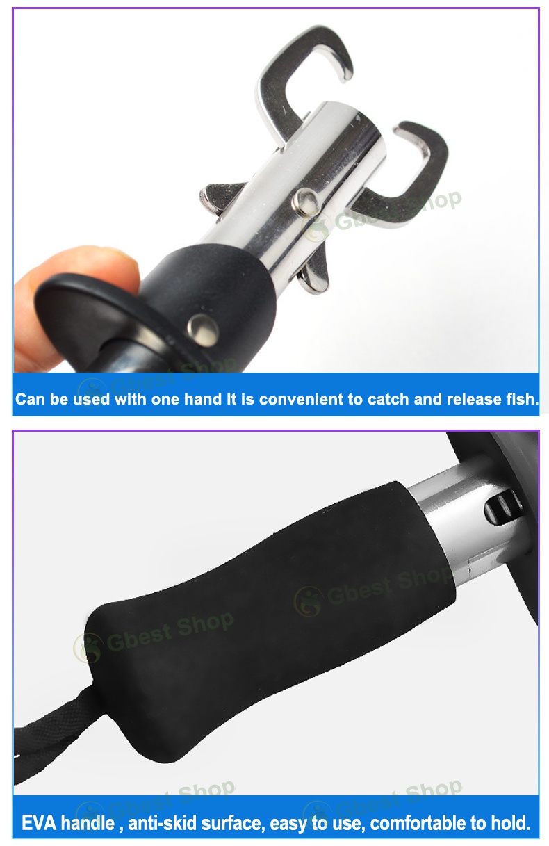 Stainless Steel Fishing Plier Clip Fish control Gripper Lip Grip Tackle ...
