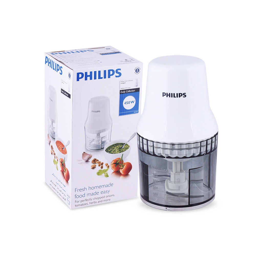 Philips 450W Daily Collection Electric Food Chopper 0.7L HR1393 (HR1393 ...