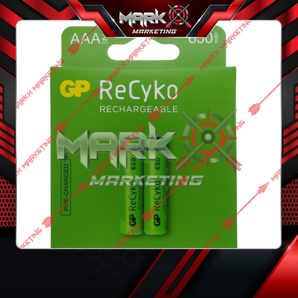 ORIGINAL GP Recyko AAA Rechargeable Battery 650mAh (2PCS) | Shopee Malaysia