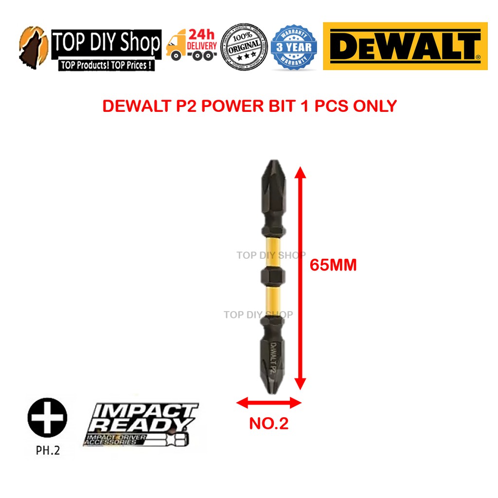 PHILIPS S2 PH2 65MM / 100MM / 150MM Magnetic Screwdriver Bit / Dewalt ...