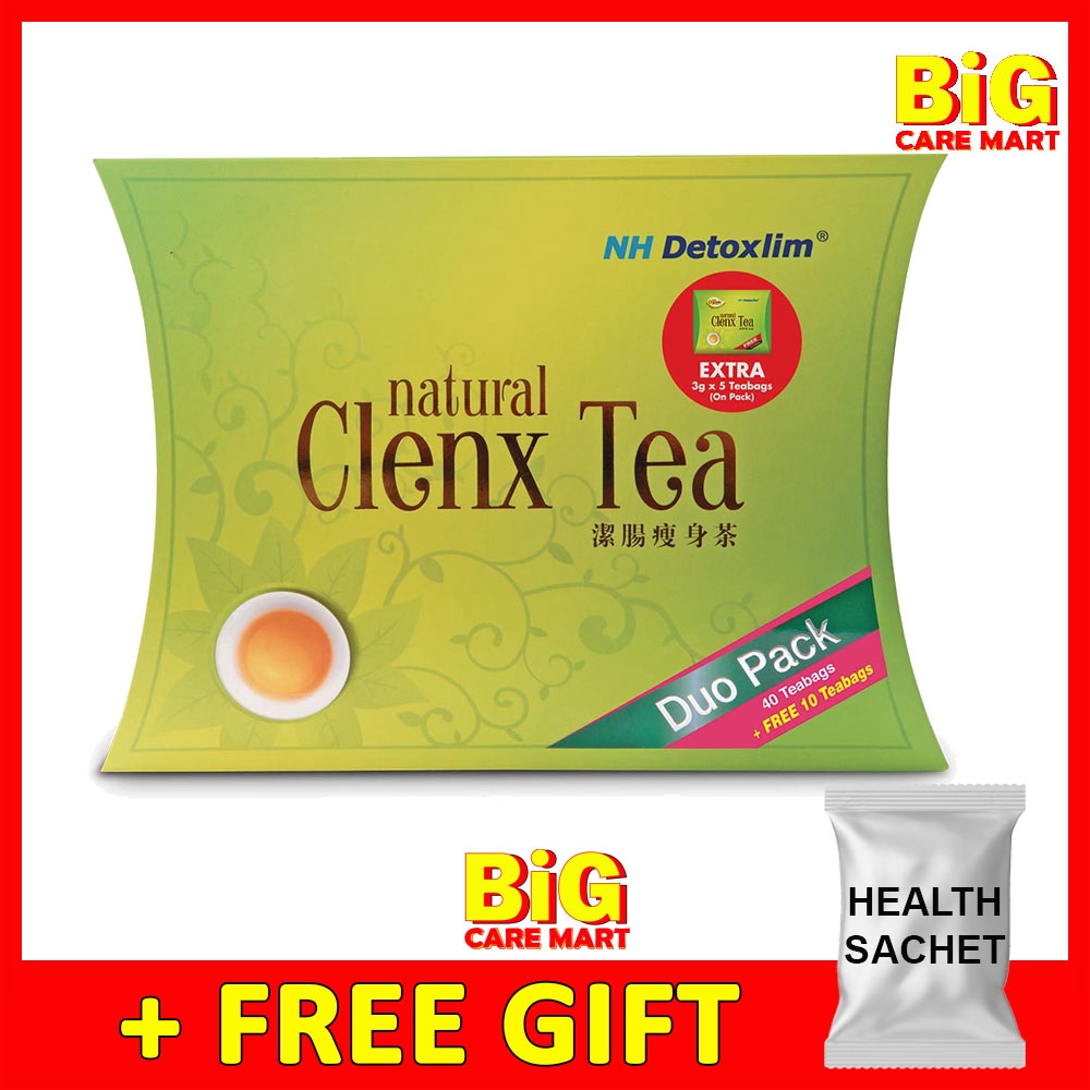 NH Detoxlim Clenx Tea For Detox & Weight Loss (50 + 5 Sachets) | Shopee ...