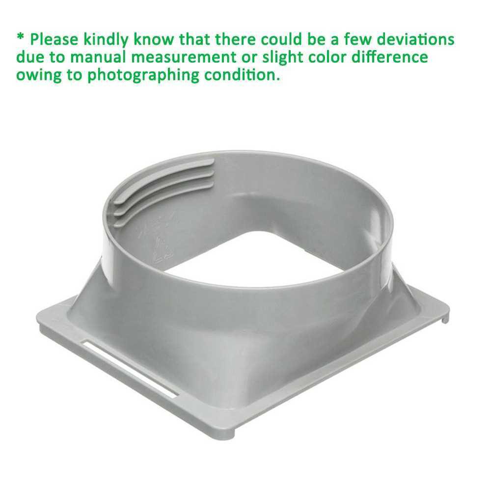 Square Exhaust Hose Interface for 5.91in Diameter Duct Exhaust Hose ...