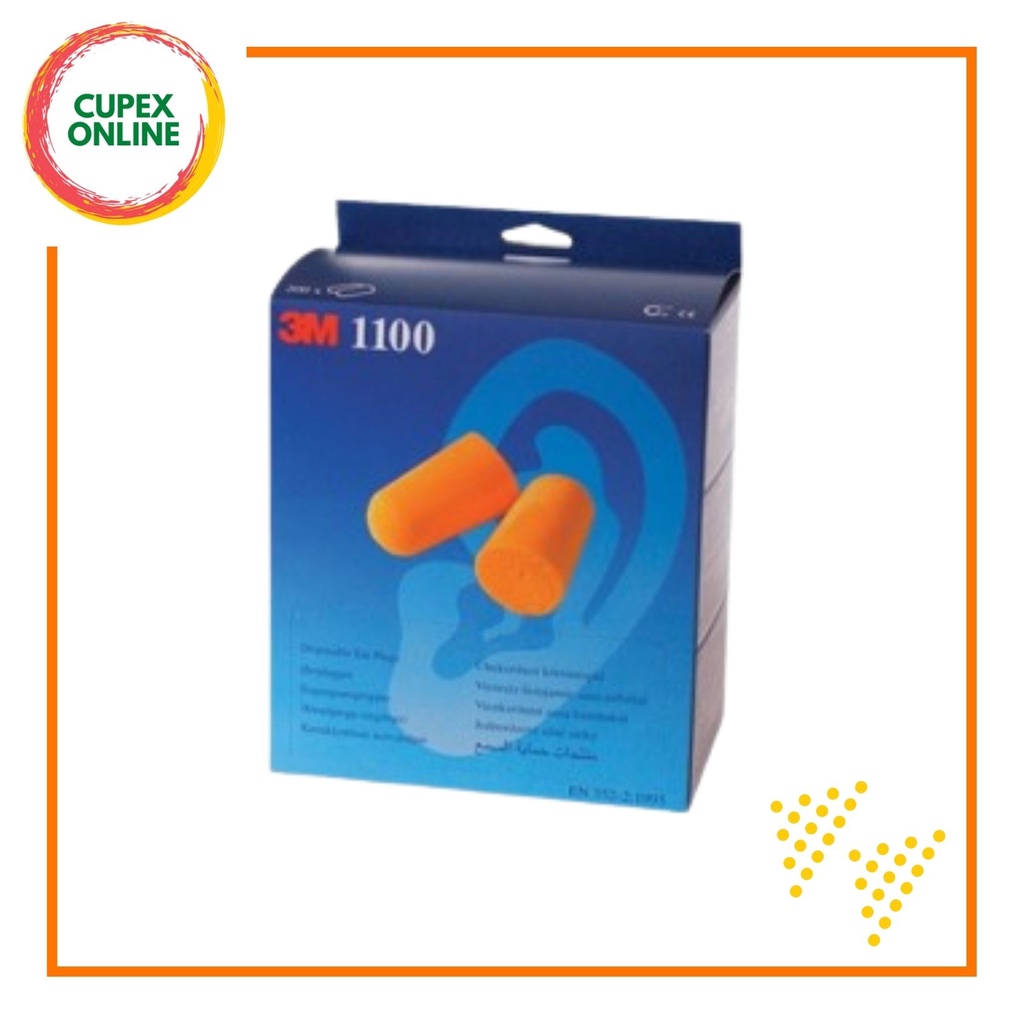 3M 1100 Uncorded Foam Ear Plugs 29DB (cupex) | Shopee Malaysia