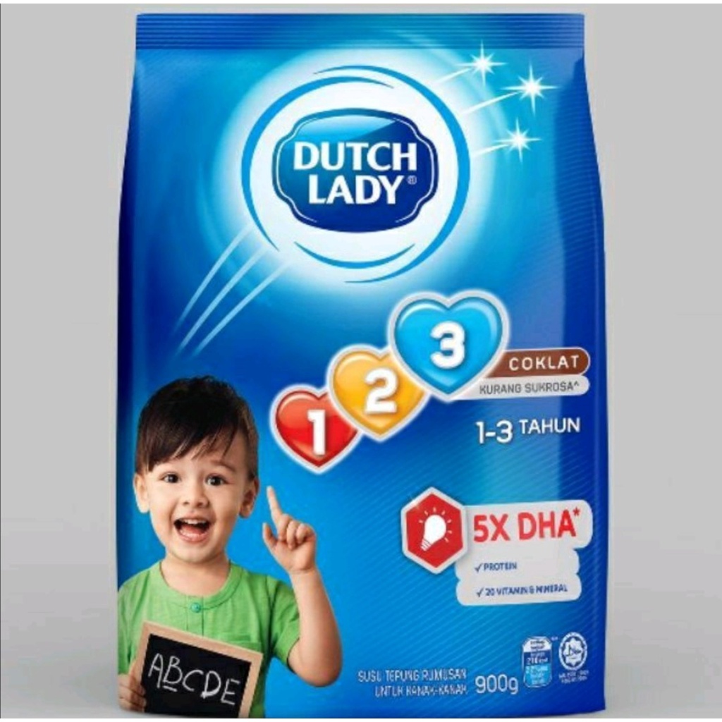 Dutch Lady Growing Up Milk Powder Step 123 COKLAT (READY STOCK ...