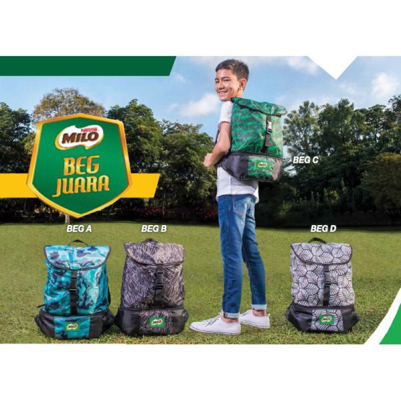 Limited Edition Milo Foldable Backpack Bag by Nestle | Shopee Malaysia