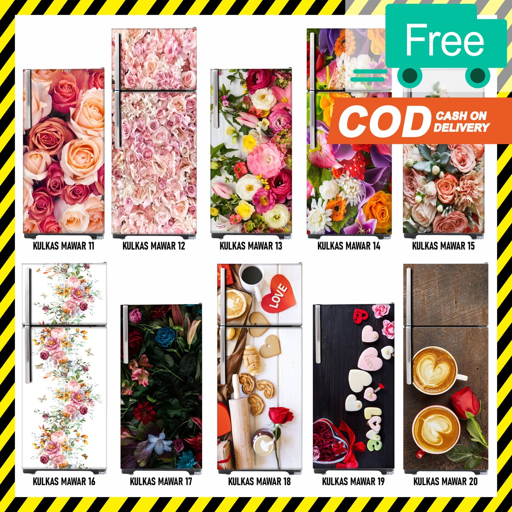 MAWAR 1 Door Refrigerator STICKER and 2 Door Refrigerator STICKER with ...