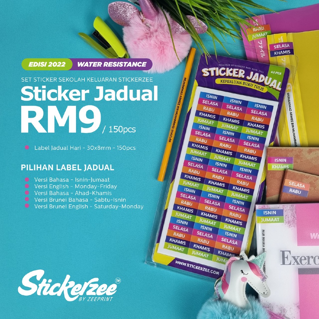 STICKER JADUAL HARIAN SEKOLAH | Shopee Malaysia