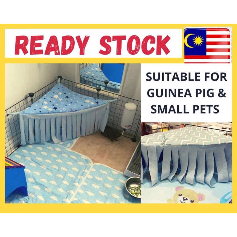 GUINEA PIG SMALL PET FLEECE FOREST TRIANGLE HIDEOUT CORNER CAGE READY ...