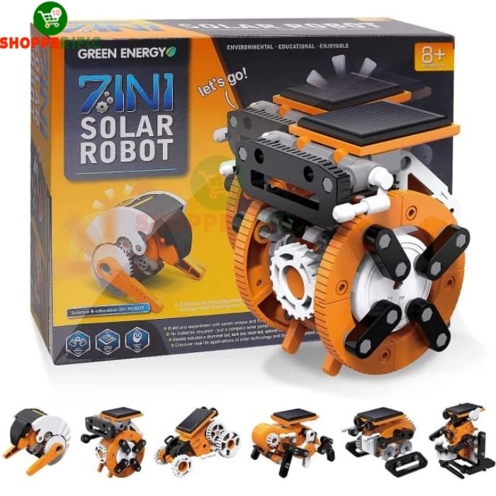 DIY STEM Toys 7-in-1 Education Solar Robot Toys Solar Powered by The ...