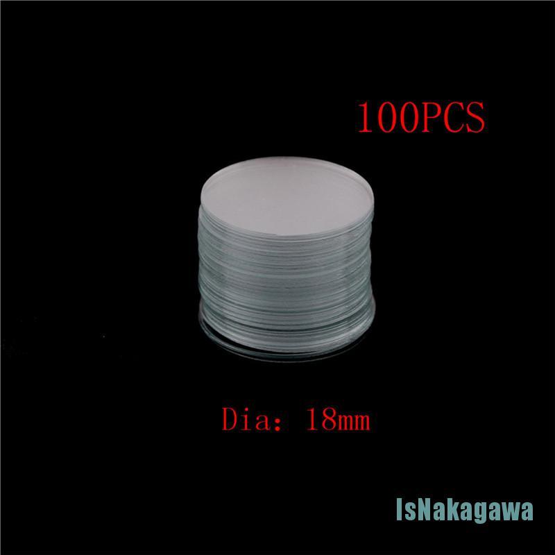 [IsNakagawa]100Pcs Circular Round Microscope Slide Coverslip Cover ...