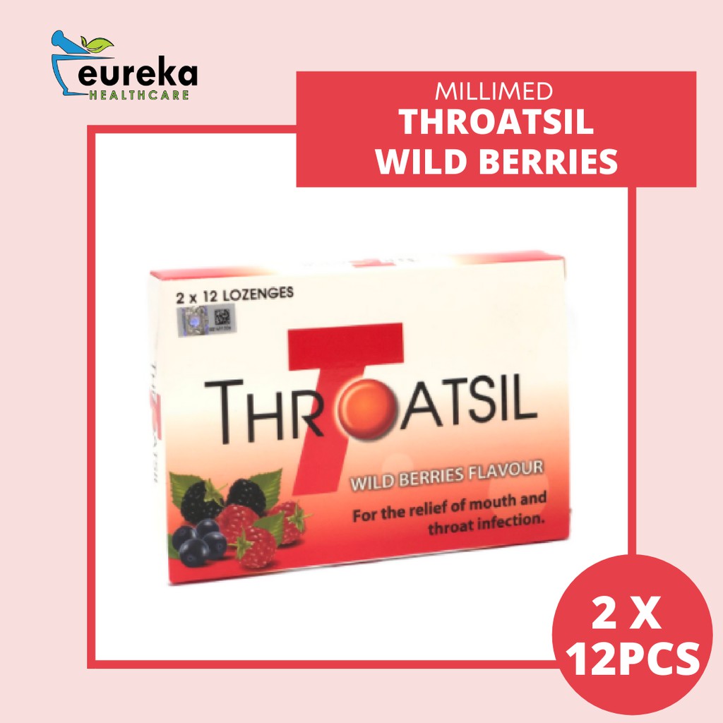 MILLIMED THROATSIL LOZENGES 12'S X 2 - WILD BERRIES FLAVOUR | Shopee ...