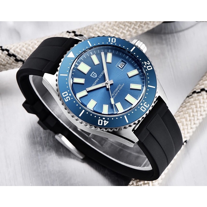 Pagani Design 42mm Men's Rubber Automatic Watch PD-1672 | Shopee Malaysia