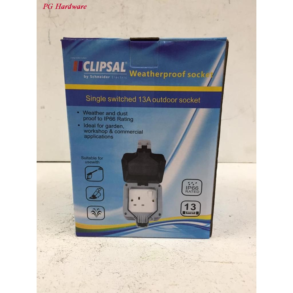 CLIPSAL Single Switched Outdoor Socket ( 13A ) | Shopee Malaysia