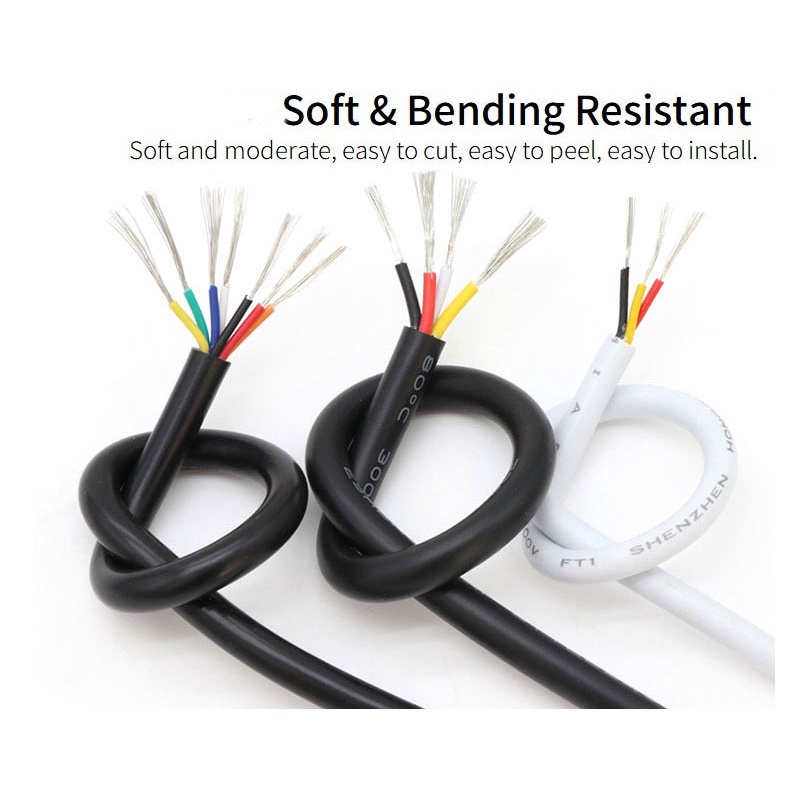 10 Meters UL2464 Sheathed Wire 28AWG Copper Signal Cable 2 3 4 5 6 7 8 ...