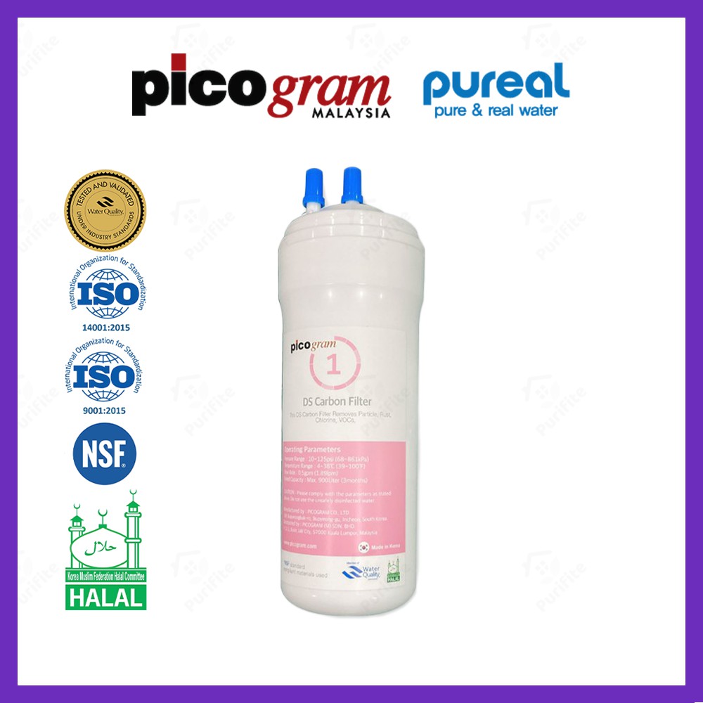 Picogram Korea Water Filter Cartridge Halal - Dual Sediment Carbon ...