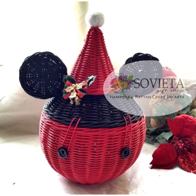 Mickey Mouse Rattan Basket - Character Rattan | Shopee Malaysia