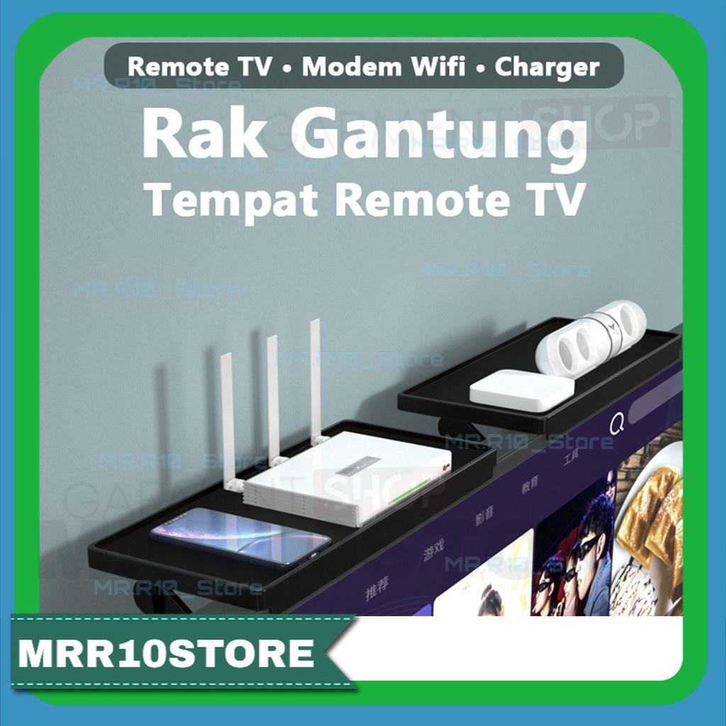Hanging Rack Temppat Remote TV Modem Wifi Desk Screen Top Shelf ...