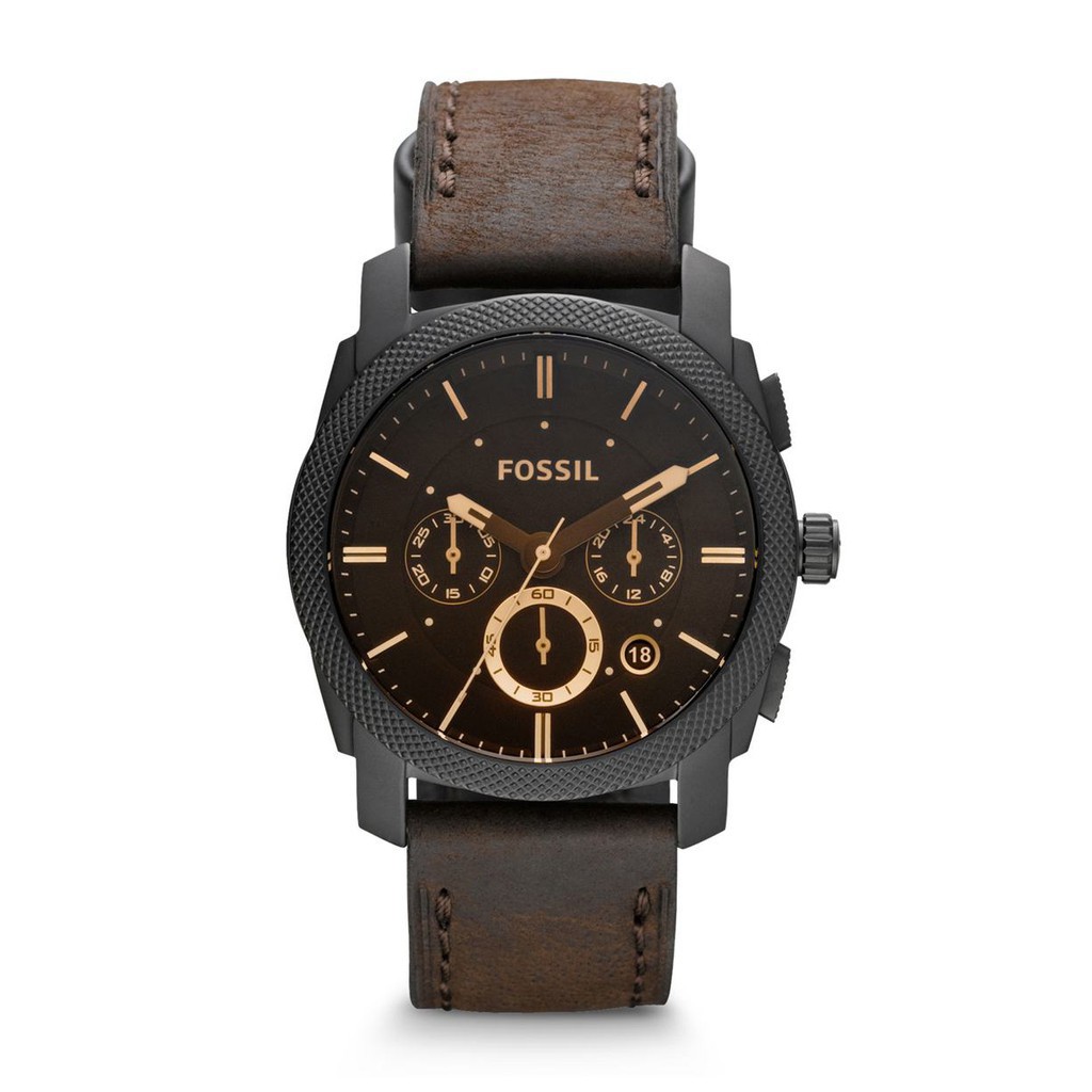 [Authentic] Fossil Men's Machine Mid Size Chronograph Leather Watch ...