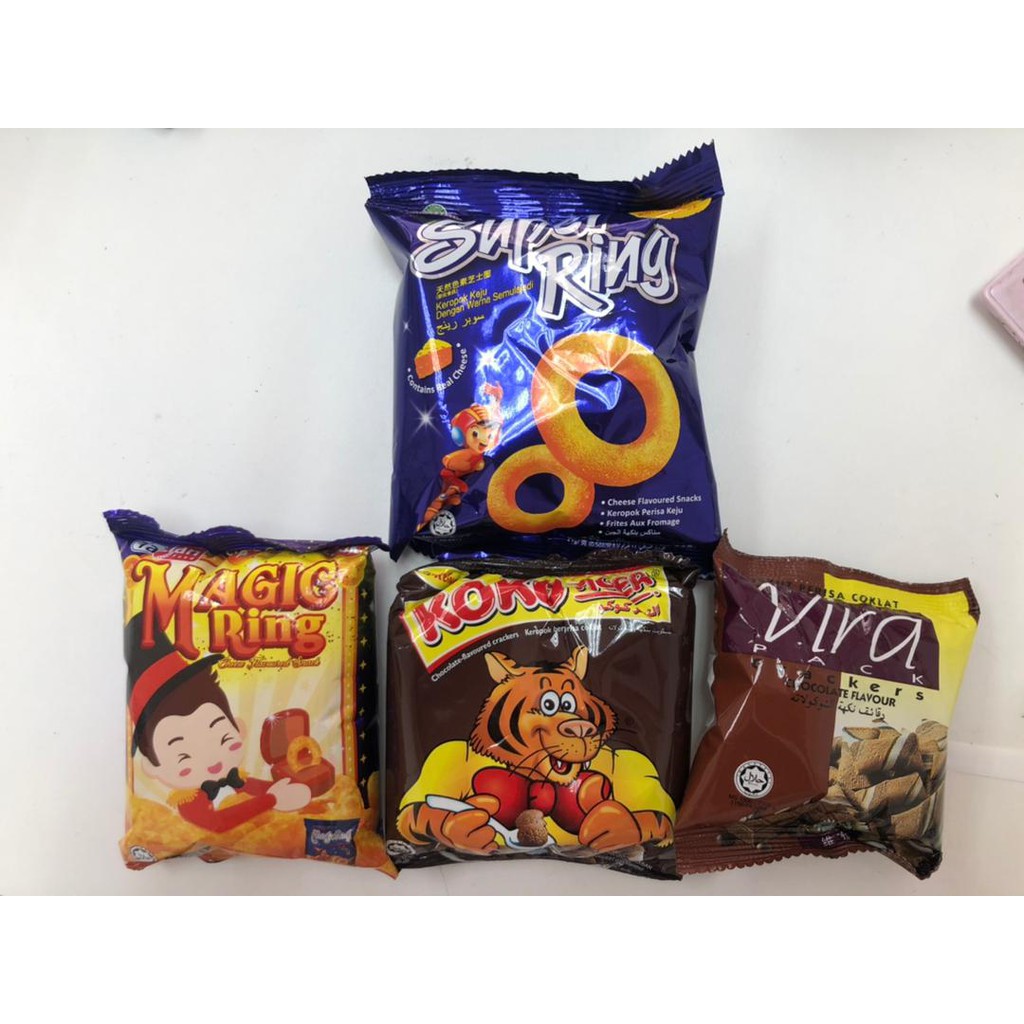 Malaysia Childhood Snacks 10g (Magic Ring/Koko Tiger/Vira Chocolate ...