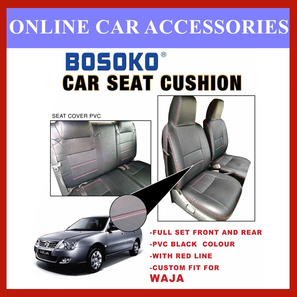 Proton Waja - Custom Fit OEM Car Seat Cushion Cover PVC Black Colour ...