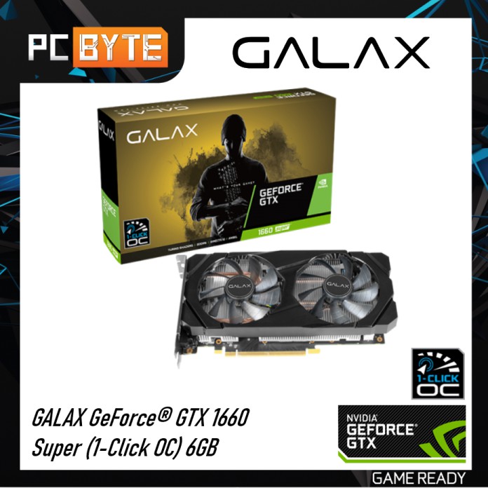 GALAX NVIDIA GeForce GTX 1660 Super [1-Click OC] 6GB GDDR6 Graphic Card ...
