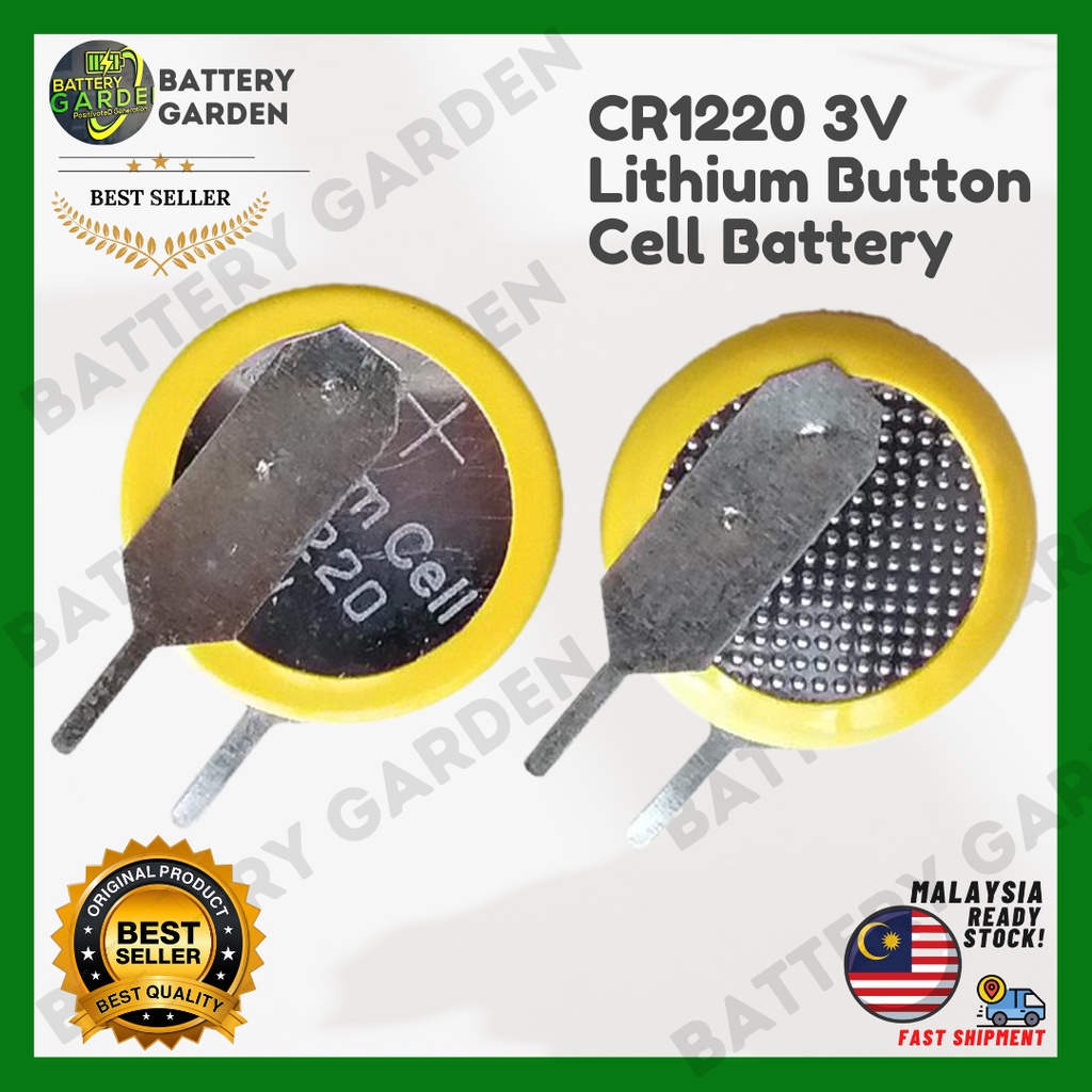 CR1220 CMOS 2-Pin 3V Vertical Or Horizontal Feet Button Coin Cell Battery 2 Solder Pins | Shopee ...