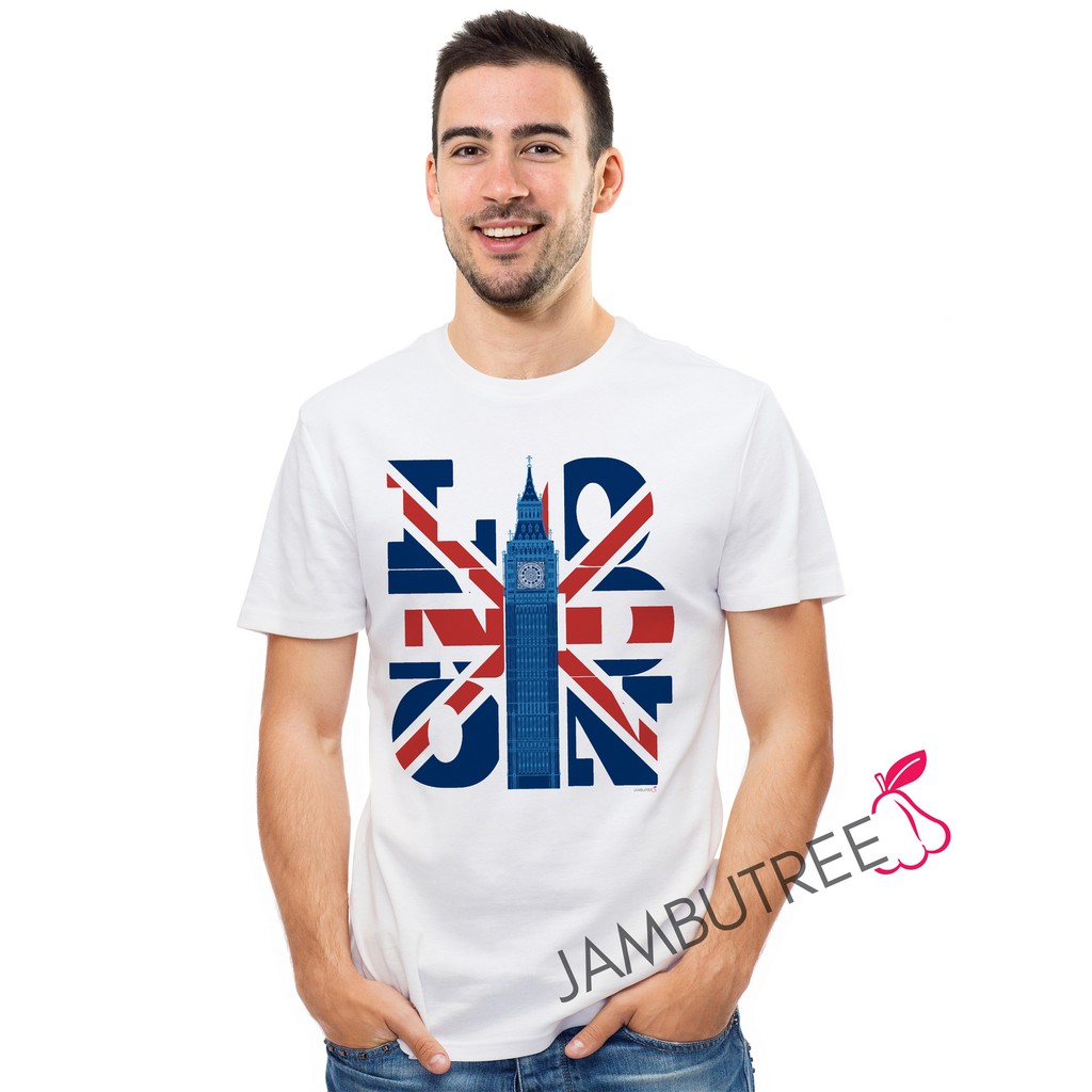 Jambutree Classic UK British London Big Ben Graphic Unisex T-Shirt Tee ...