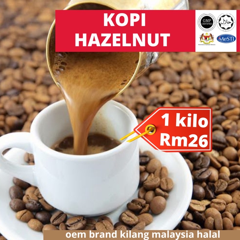 🔥1 KILO KOPI HAZELNUT DIRECT KILANG | Shopee Malaysia
