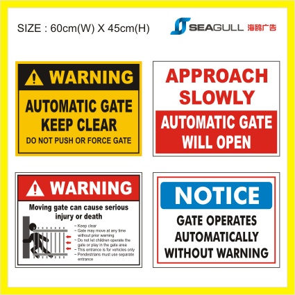 Autogate Keep Clear Slow Down Warning Gate Operate Automatically ...
