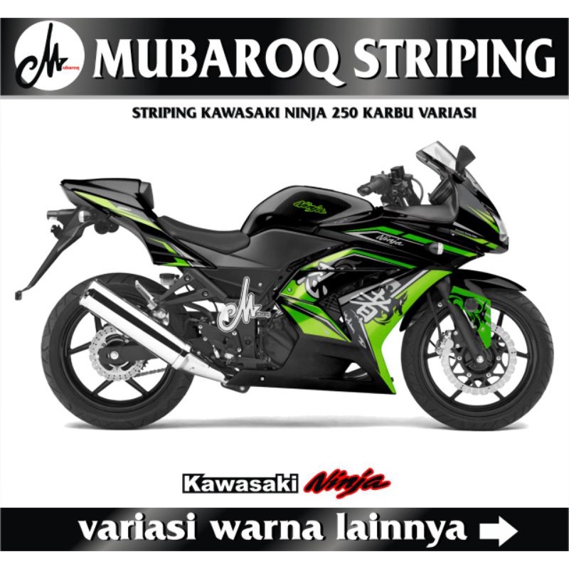 Kawasaki NINJA 250 Carburetor STRIPING STICKER KENJI DRAGON/DECAL ...
