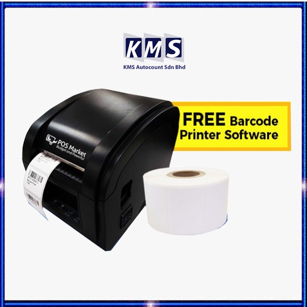 Thermal Barcode Printer Label Sticker Printer USB 1 roll Barcode Label ...