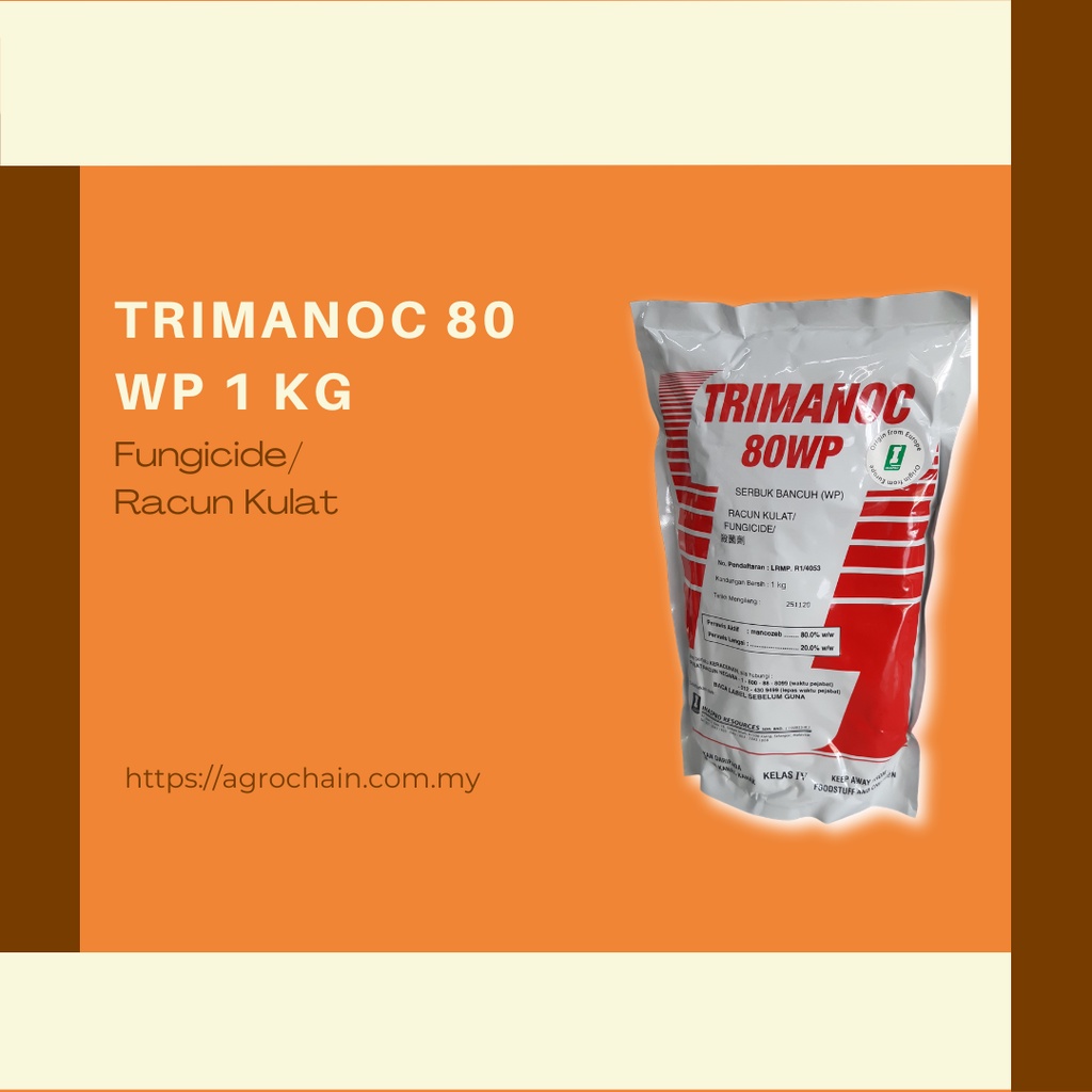 IMASPRO - TRIMANOC 80 WP - 1KG (RACUN KULAT/杀菌剂/FUNGICIDE)黄粉 | Shopee ...