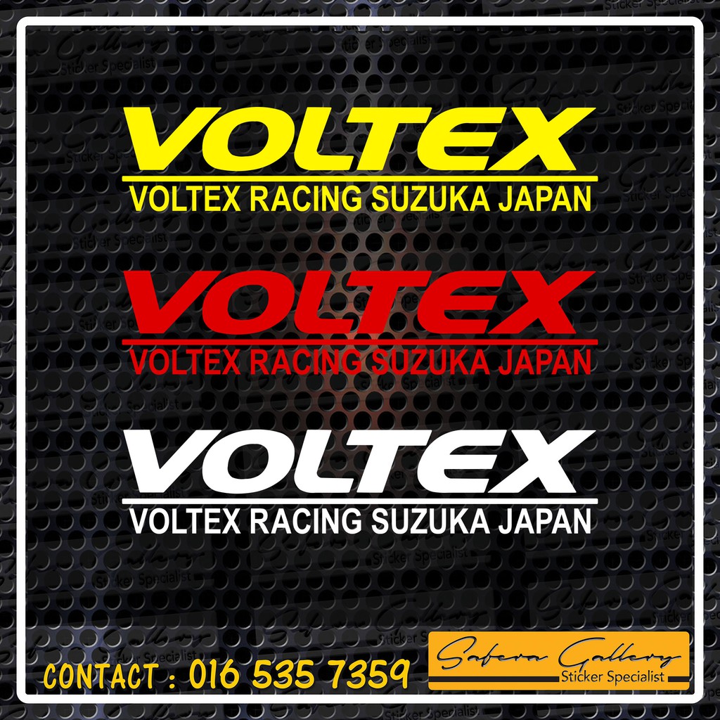 2 PCS VOLTEX RACING CAR STICKER DECALS VINYLS | Shopee Malaysia