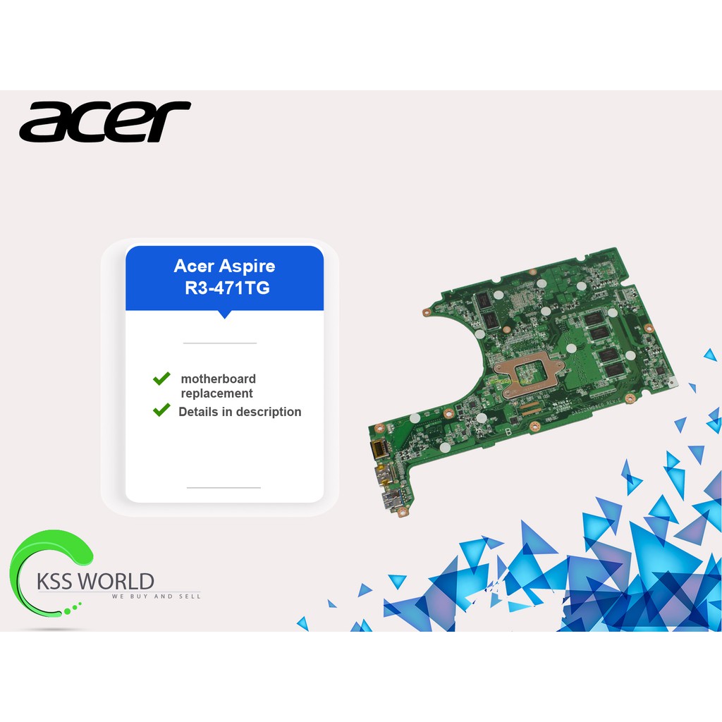Motherboard Model (DA0ZQXMB8E0) Acer Aspire R3-471TG (i5-5200U GPU 820M 2GB) NB.MP511.003 ...