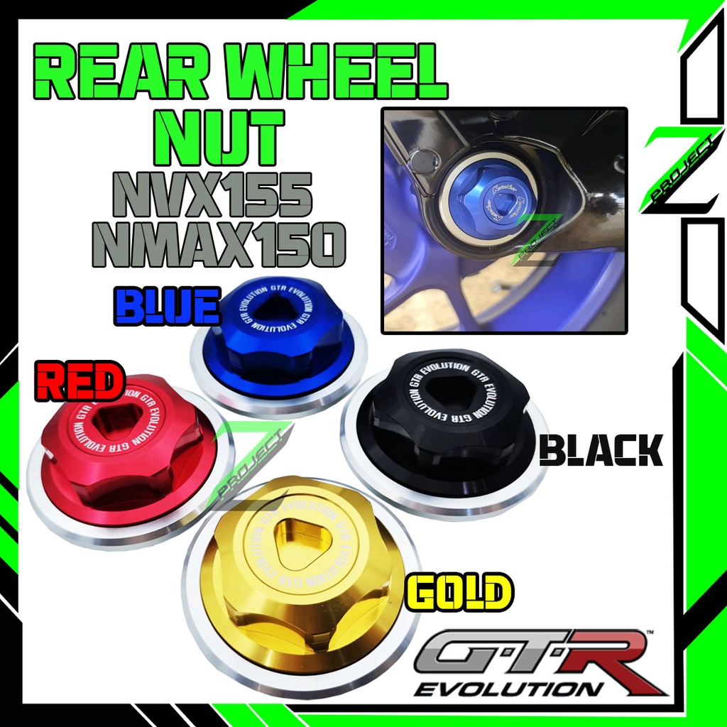Yamaha Gtr Rear Wheel Nut Alloy Nvx155 / Nmax150 Made In Thailand Red ...