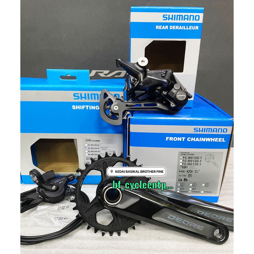 ORIGINAL PART SHIMANO DEORE M6100 12SP CRANK/REAR DERAILER/SHIFTER 12S | Shopee Malaysia