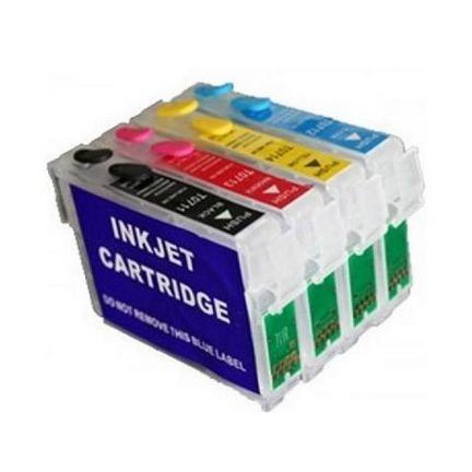 73N Refillable Cartridge with Dye-Base / Pigment Ink For Epson Printer ...