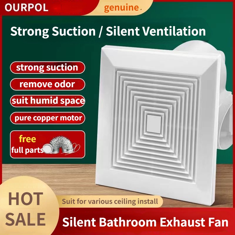 6/8/10/12inch Kitchen Exhaust Fan Silent Ceiling Exhaust Fan for ...