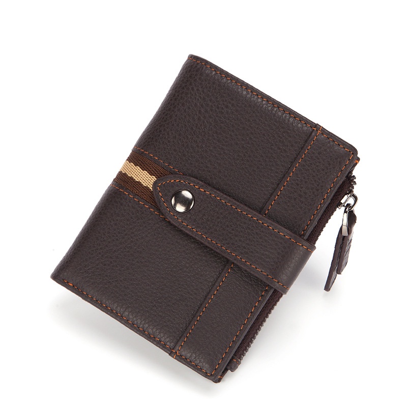 Wallet For Man Leather Card Holder Wallet Rfid Mini Short Wallet Coin ...