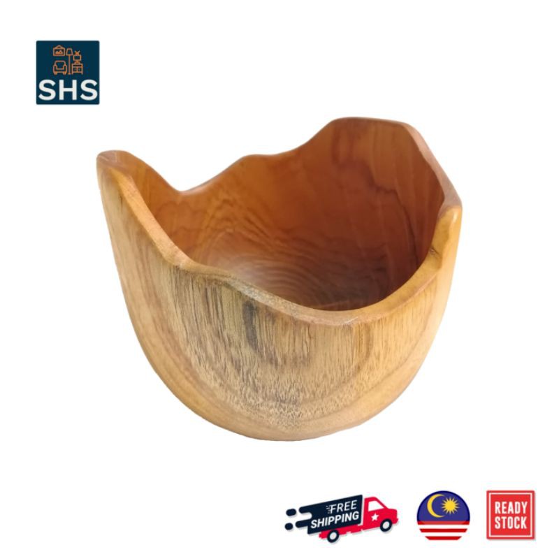 Unique teak wood bowl mangkuk unik kayu jati rustic farmhouse ...