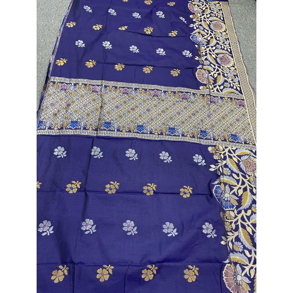 songket bunga raya multi colour exclusive kain quality bagus | Shopee ...