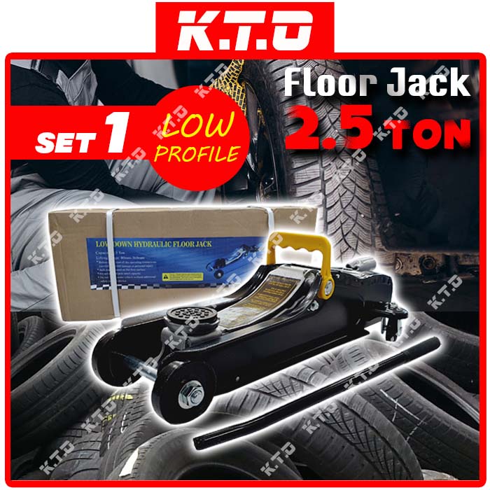 2.5 Ton Hydraulic Low Profile Floor Jack 80mm - 360mm Jack Stand Auto ...