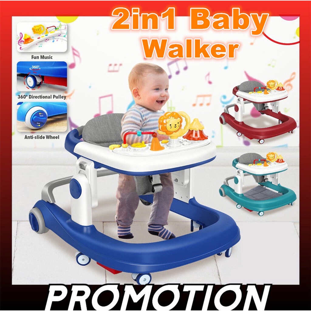 Ready Stock - Premium Foldable Baby Walker Baby Walker With Music ...
