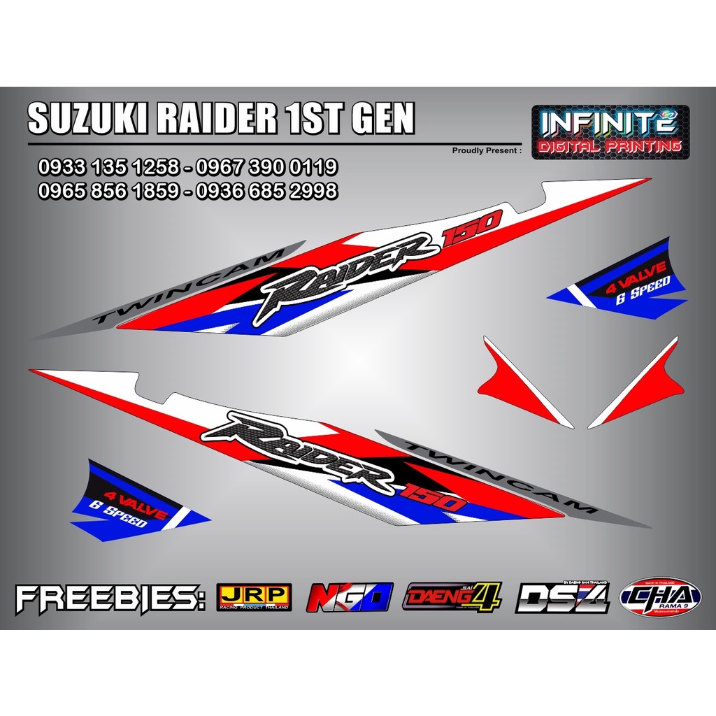 Suzuki Raider 150 1st Gen Decal 8 colours | Shopee Malaysia
