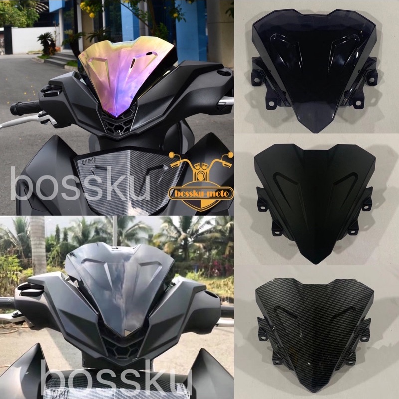 HONDA RSX150 RSX WINNER X DESIGN WINDSHIELD VISOR SMOKE BLACK CARBON ...