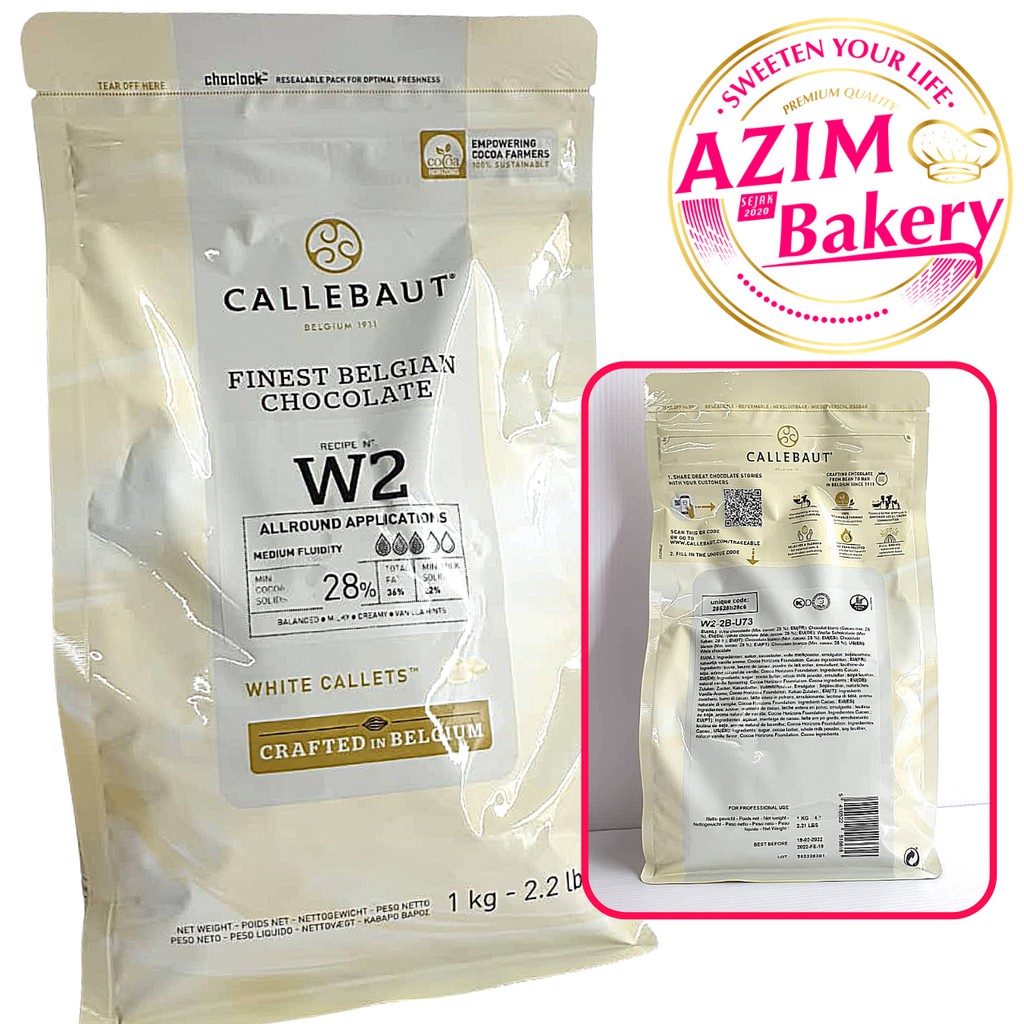NO COD,ONLY ONLINE PAYMENT) Callebaut White Callets W2 1kg |500g | 250g ...