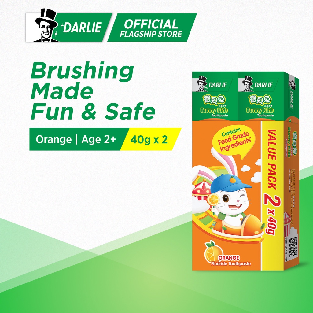 Darlie Bunny Kids Toothpaste Strawberry or Orange (2 Years and Above ...