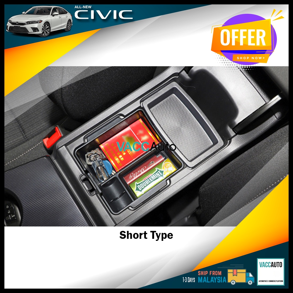 Honda Civic FE 11th Arm Rest Storage Box FE 2022 - 2025 FE FL 11th Vacc ...