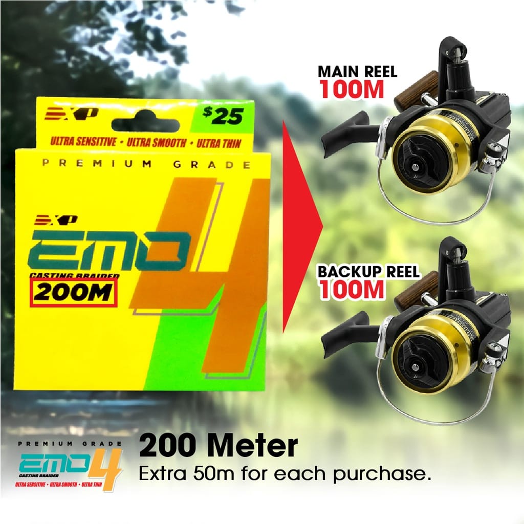 BRAIDED LINE, EXP EMO 4X CASTING (200M) | Shopee Malaysia