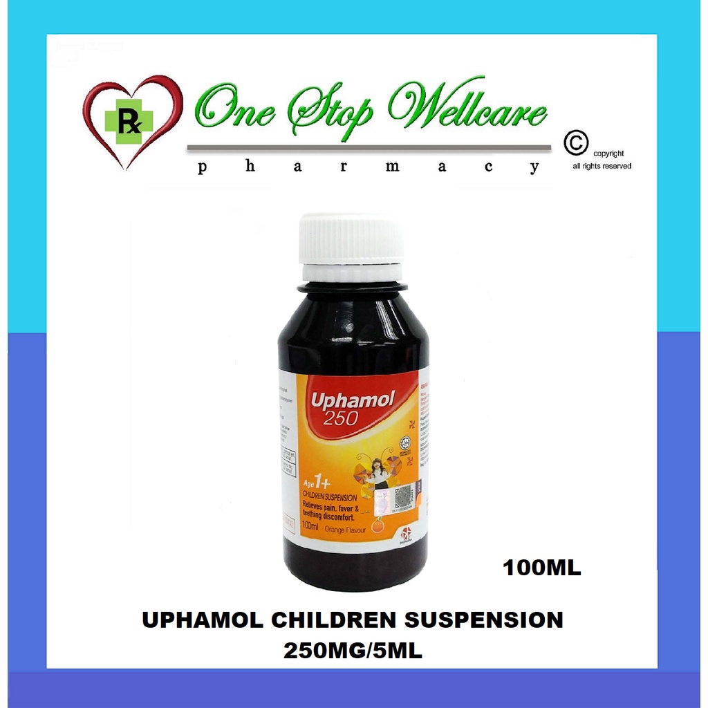 UPHAMOL SYRUP CHILDREN SUSPENSION 250MG / 5ML ORANGE 100ML (EXP: 04/ ...